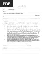 Hotel Food Waiver Form | PDF | Finance & Money Management