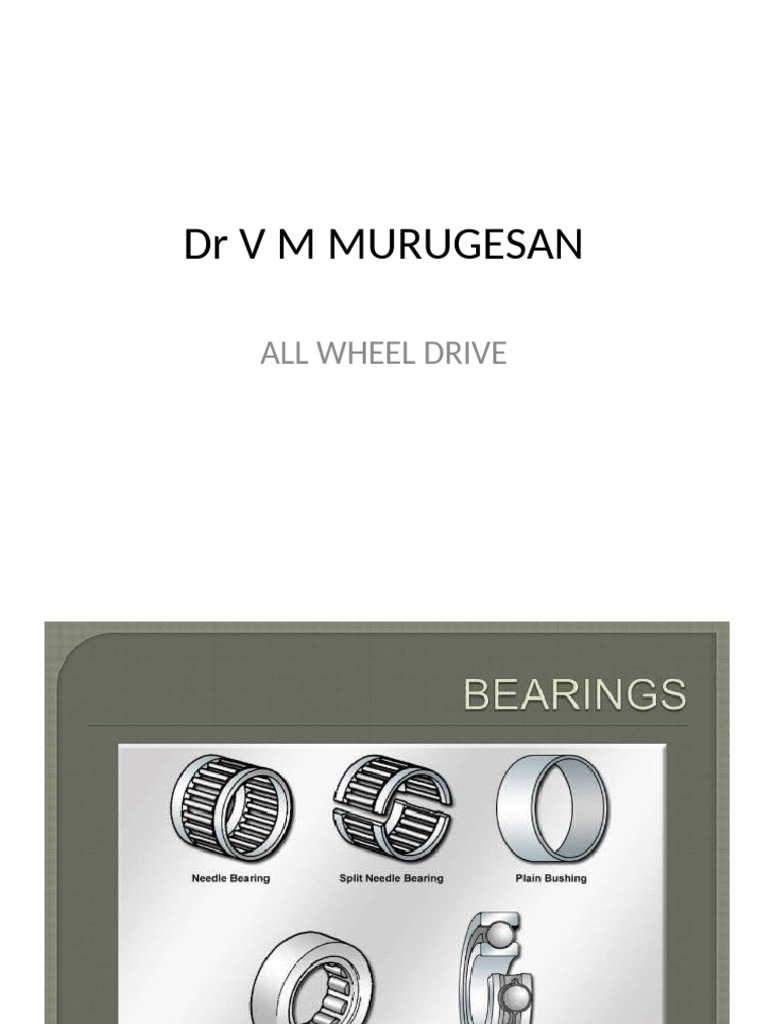 DR V M Murugesan: All Wheel Drive | PDF