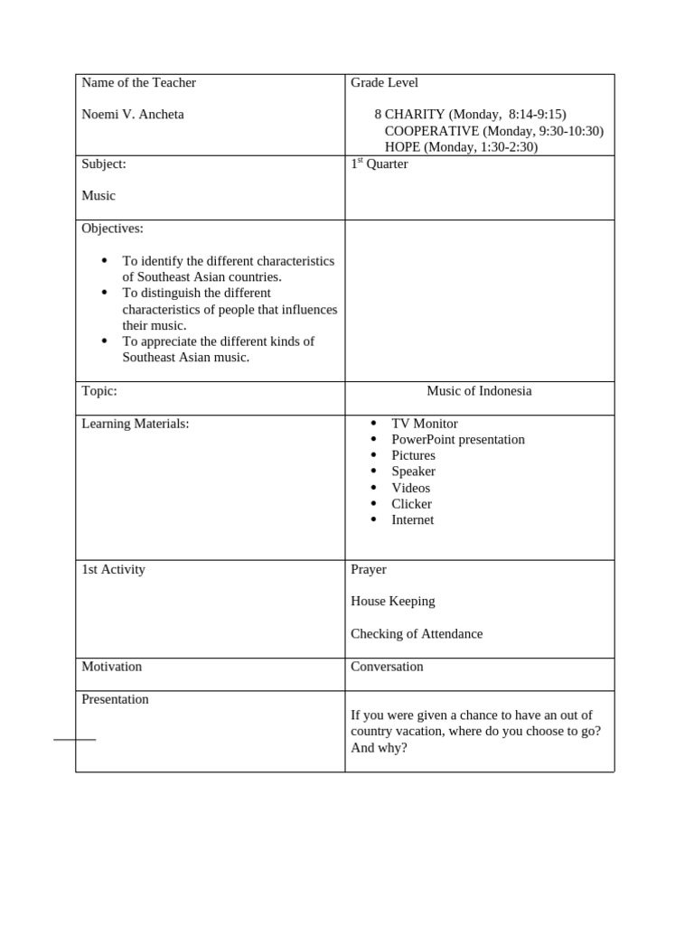 Lesson Plan | PDF | Cambodia | Southeast Asia