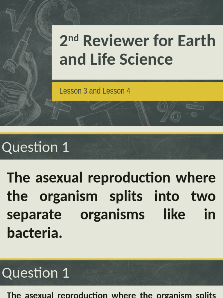 2nd Reviewer For Earth and Life Science | PDF | Sexual Reproduction ...