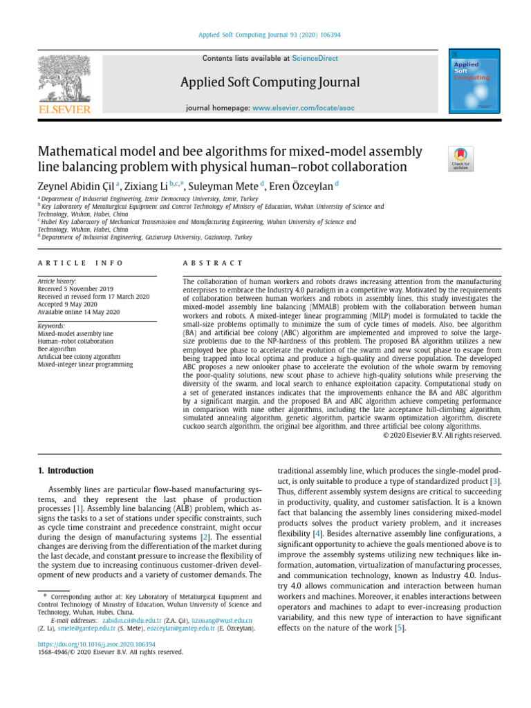 1-s2.0-S1568494620303343-main | PDF | Mathematical Optimization | Genetic Algorithm
