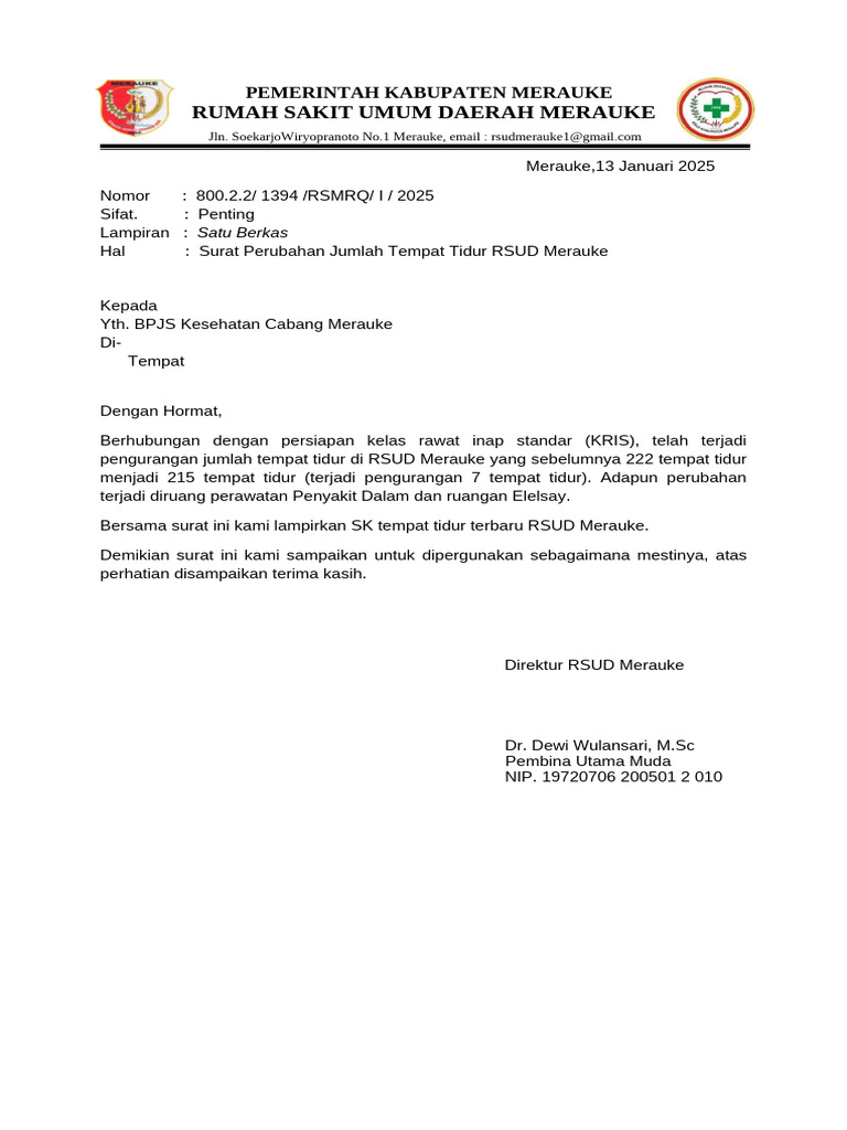 Surat Ke BPJS Sep Fingerprint | PDF