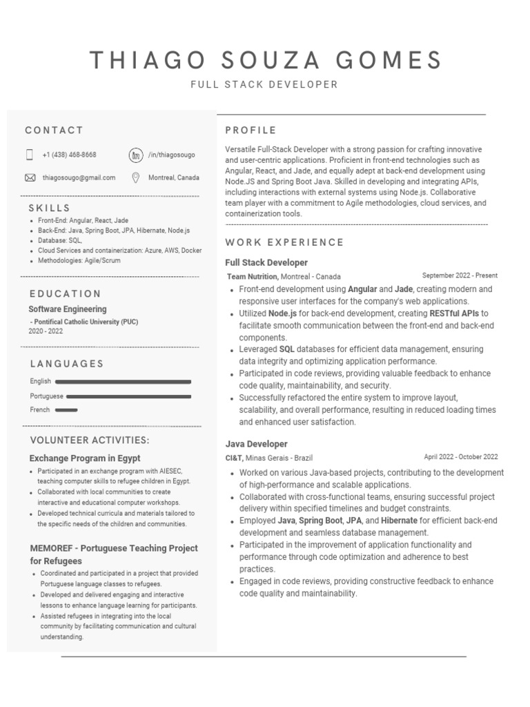Full Stack Position | PDF | Software Development | Databases