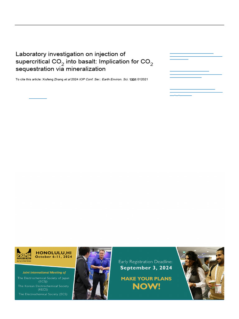 Laboratory Investigation On Injection of Supercrit | PDF | Transparent ...