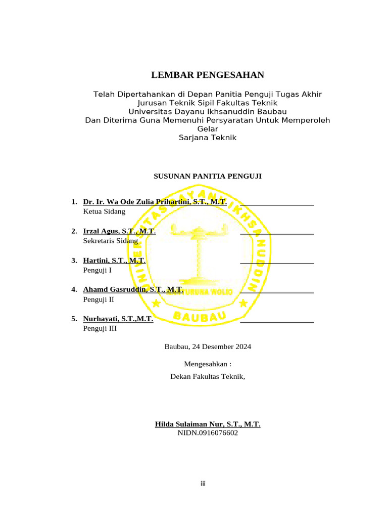 LEMBAR PENGESAHAN | PDF
