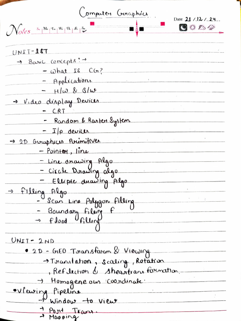 Unit-1 Graphics Primitives | PDF | Information And Communications Technology | Electricity