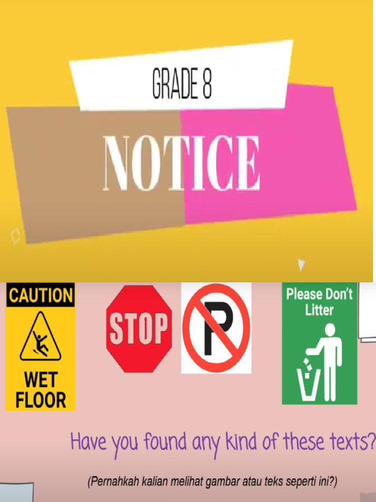 Notice PPT KELAS 8 | PDF