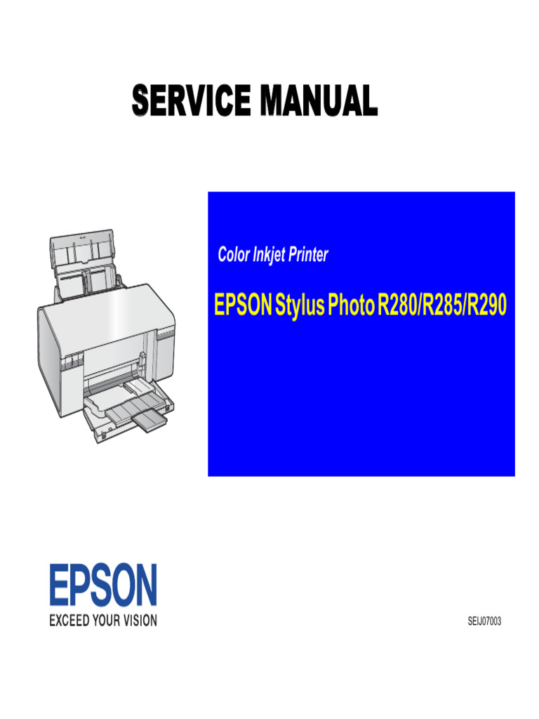 Epson r280 285 290 | PDF | Printer (Computing) | Troubleshooting