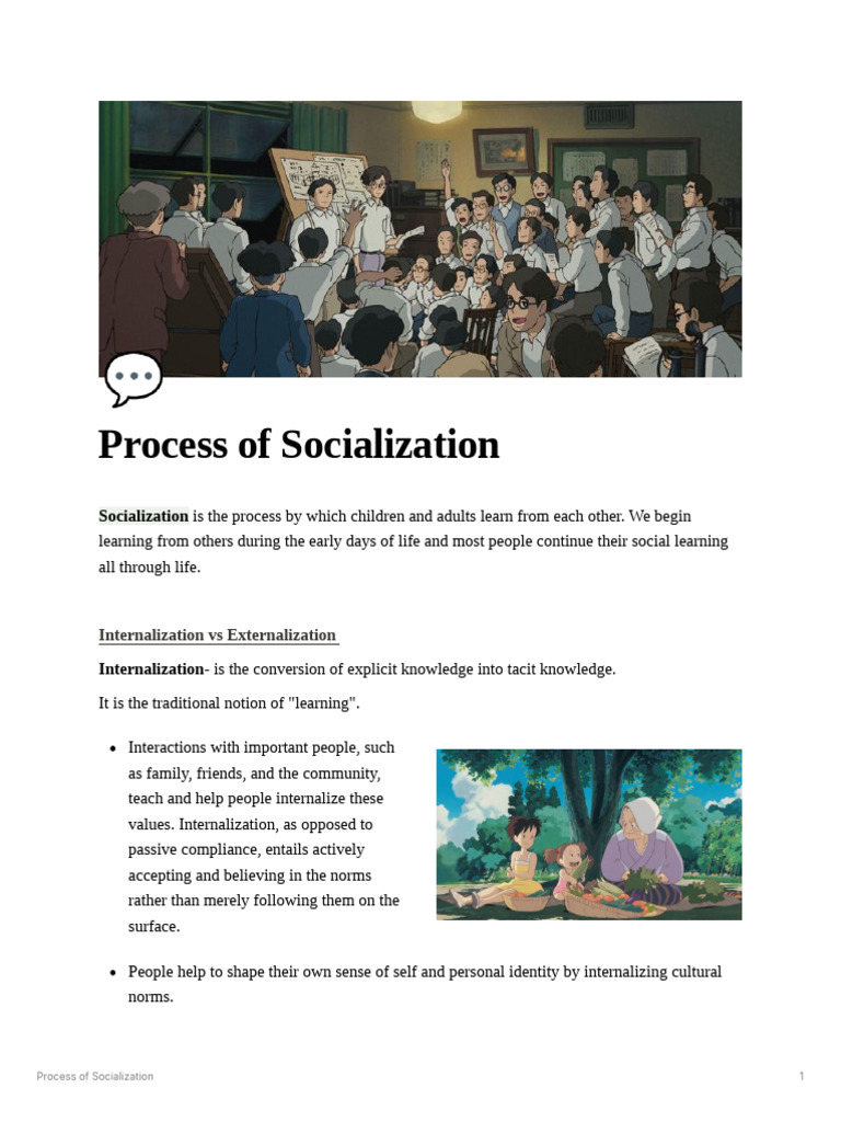 Process of Socialization-2 | PDF | Socialization | Knowledge