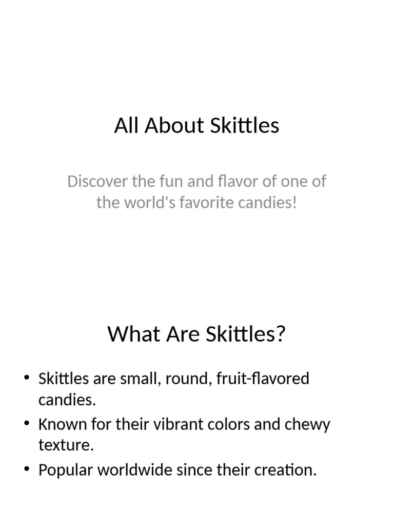 History and Fun Facts About Skittles | PDF
