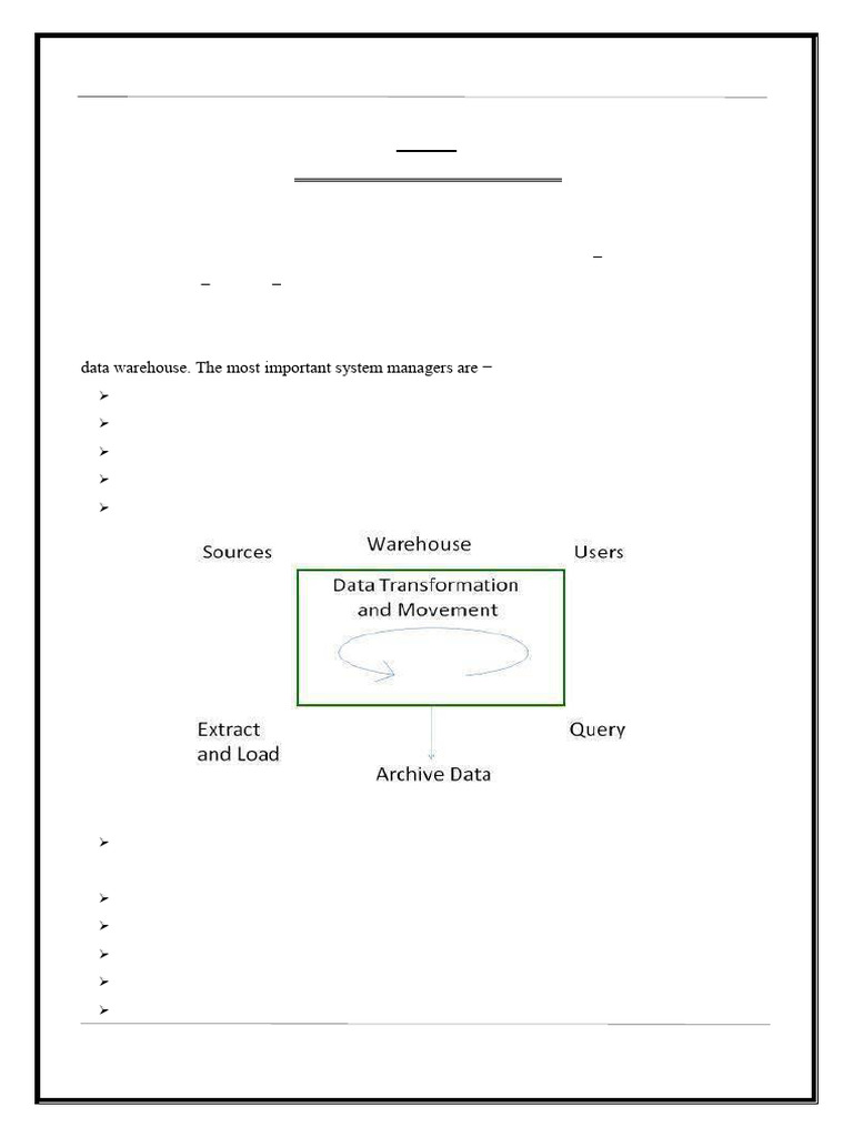 Data Warehouse System Managers | PDF | Databases | Data Warehouse