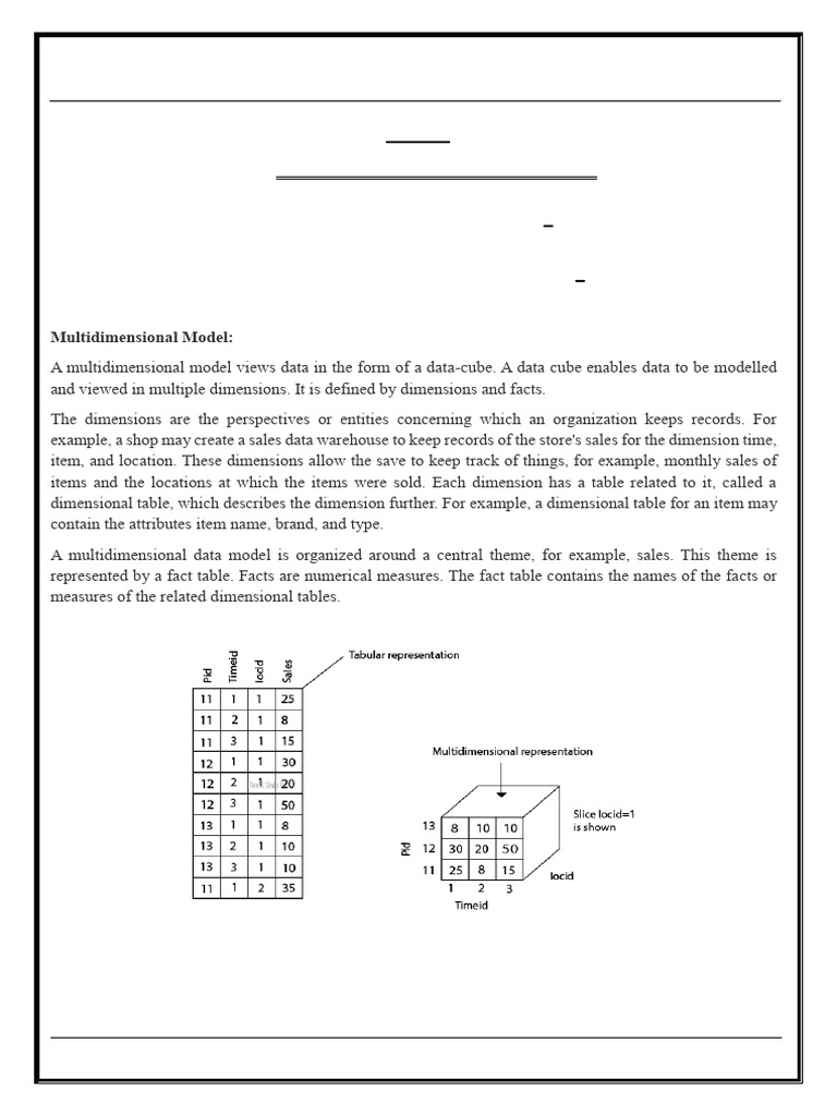 Unit 4: Dimensional Modeling Overview | PDF | Data Warehouse | Parallel Computing