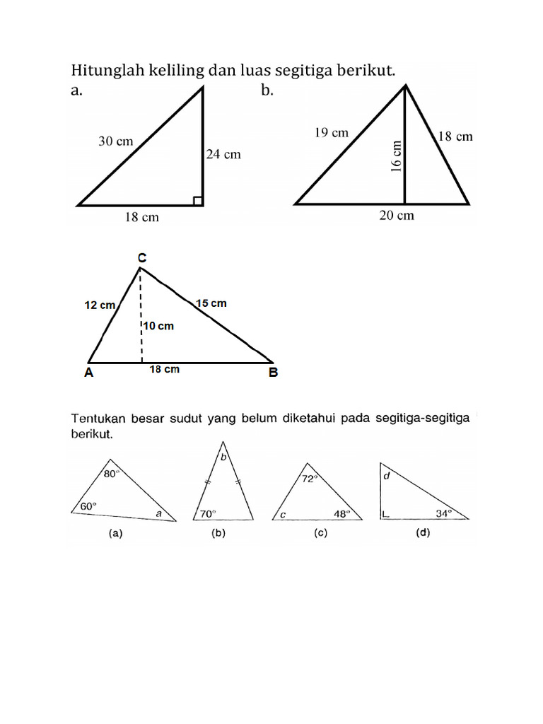 Segitiga Worksheet | PDF