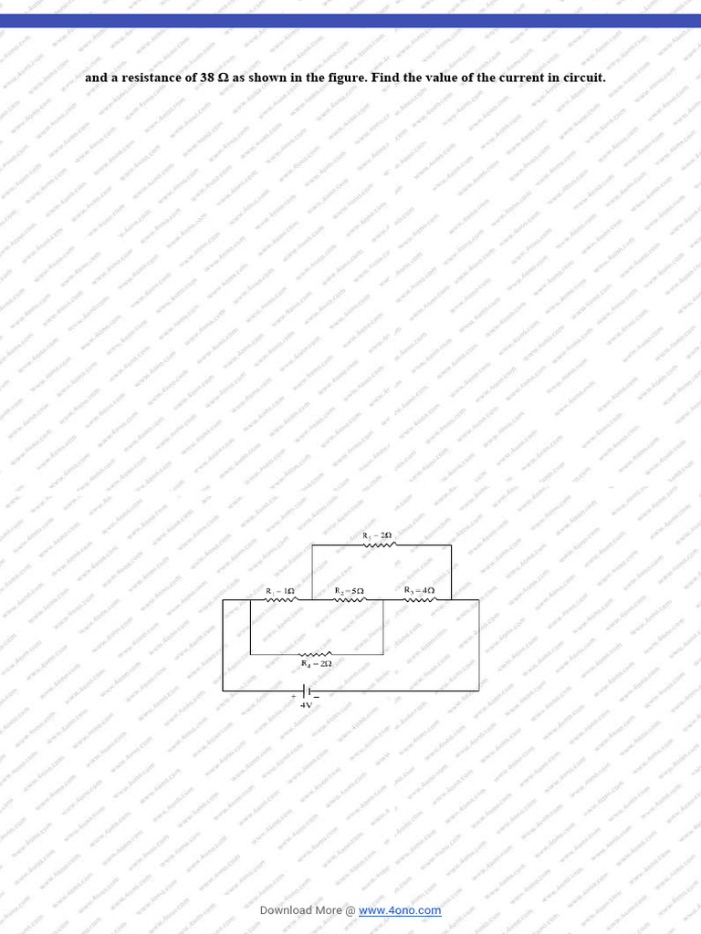Electrical Circuit Analysis Questions | PDF | Electrical Resistivity ...