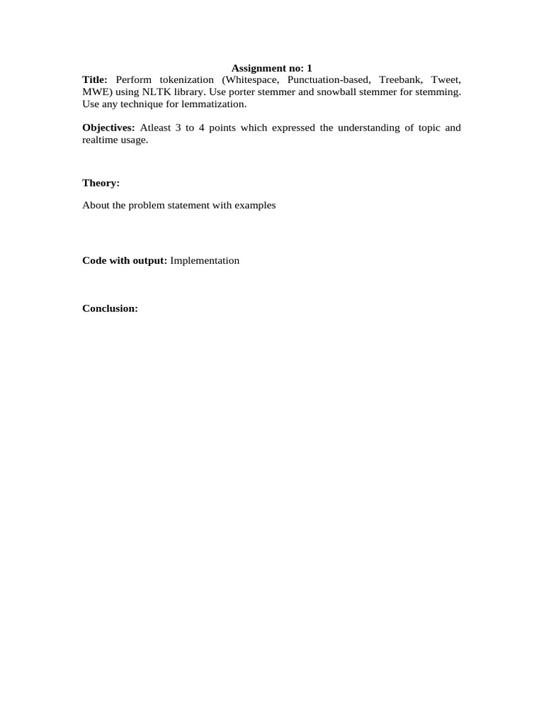 NLP Assignment | PDF