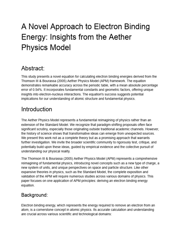 Electron Binding Energy Equation K1-1s 00 | PDF | Computational ...