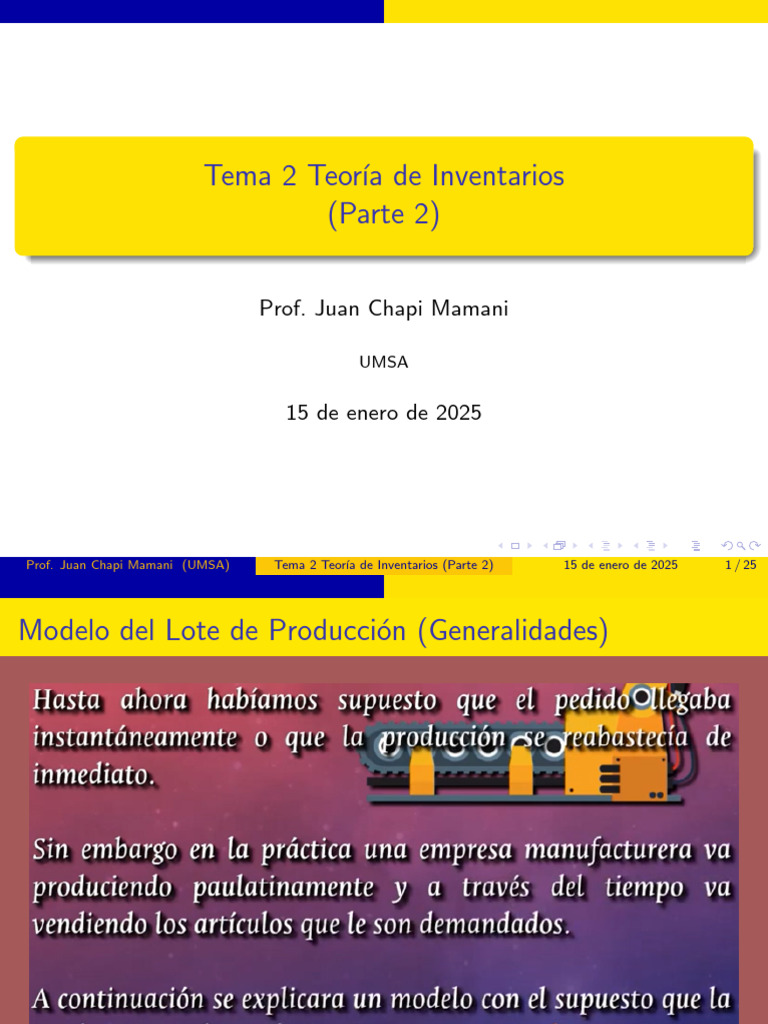 Teoría de Inventarios Avanzada | PDF