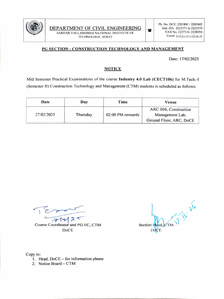 Industry 4.0 Lab Mid Sem Notice | PDF