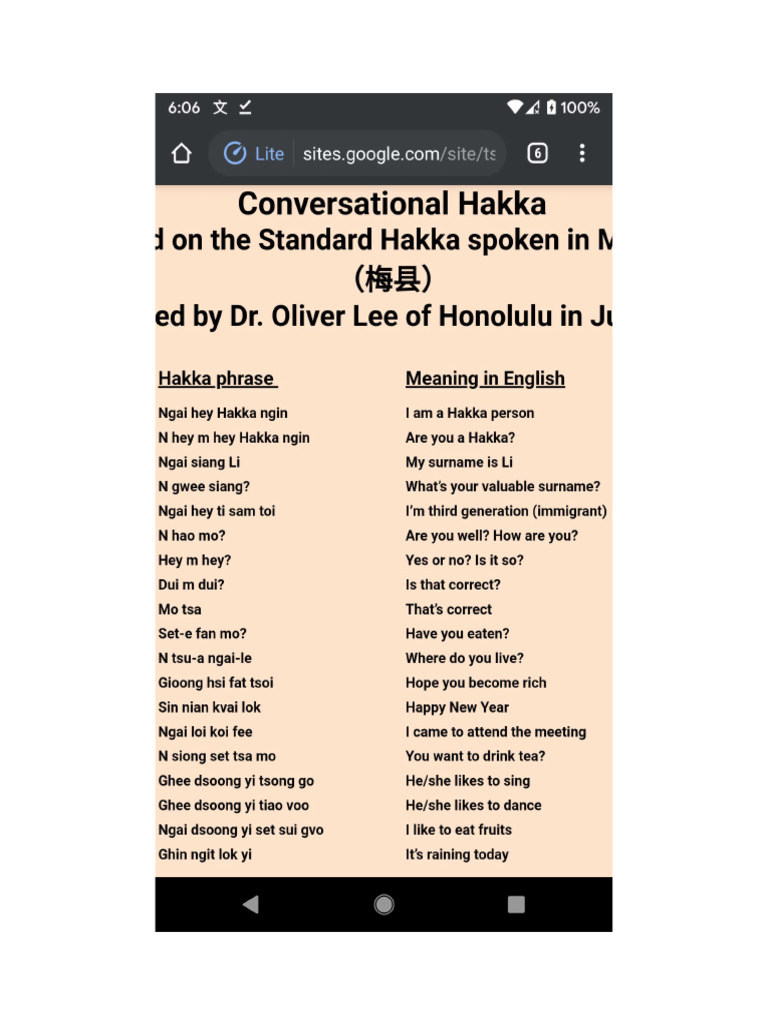 hakka-conversation | PDF