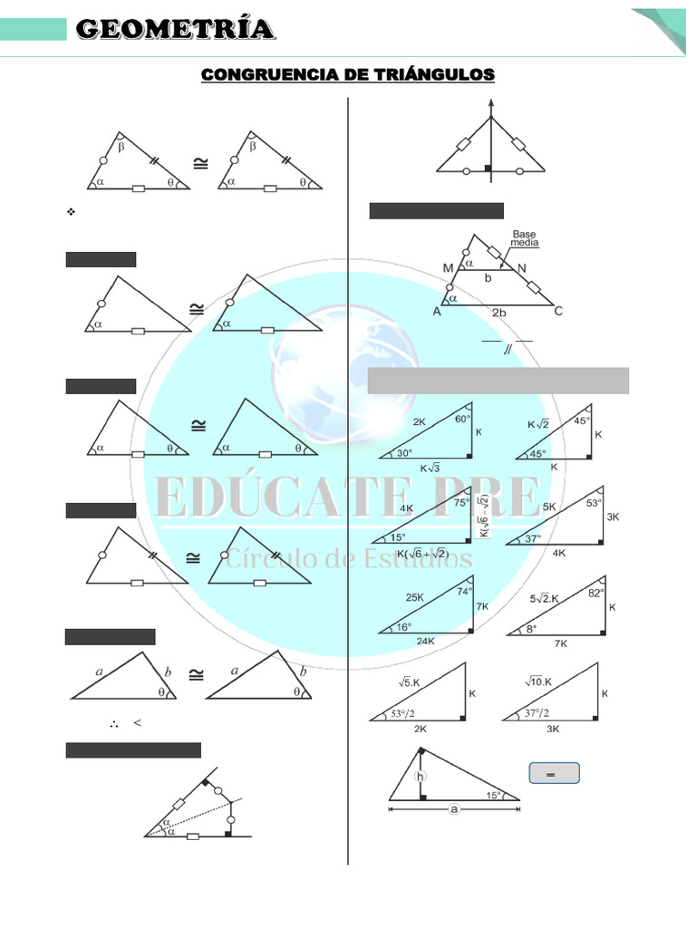 t5 Triangulos II Geo - Anu | PDF | Triángulo | Formas geométricas