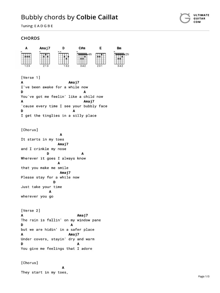 Bubbly - Colbie Caillat | PDF