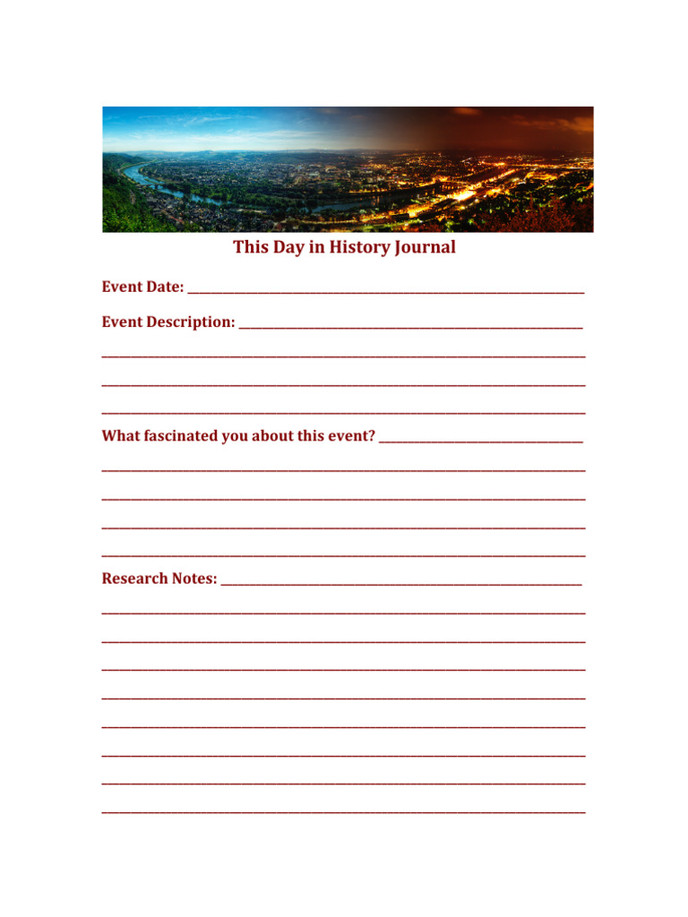 This Day in History Journal | PDF