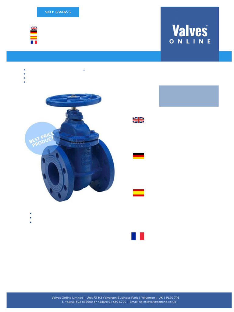 cast-iron-economy-gate-valve | PDF | Valve | Gas Technologies