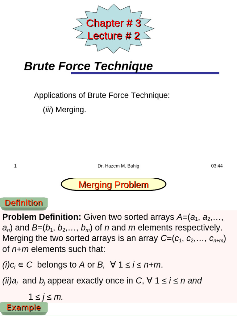 Chap 3 - Brute Force (Merging) | PDF | Mathematical Logic | Computer Science