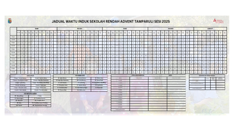 Master Timetable 2025 | PDF