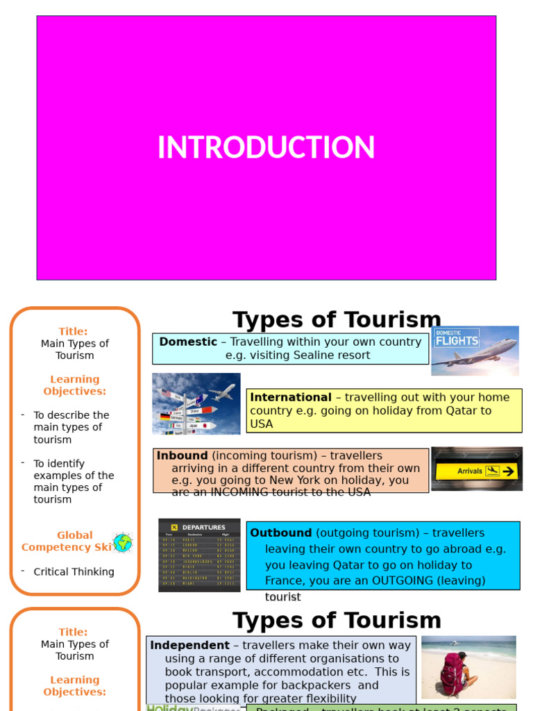 Introduction To Travel & Tourism | PDF | Tourism | Resort