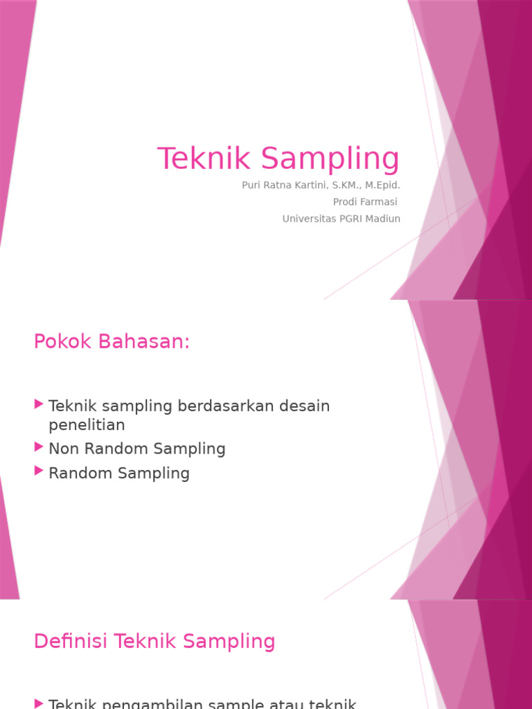 Teknik Sampling & Perhitungan Minimal Besar Sampel | PDF