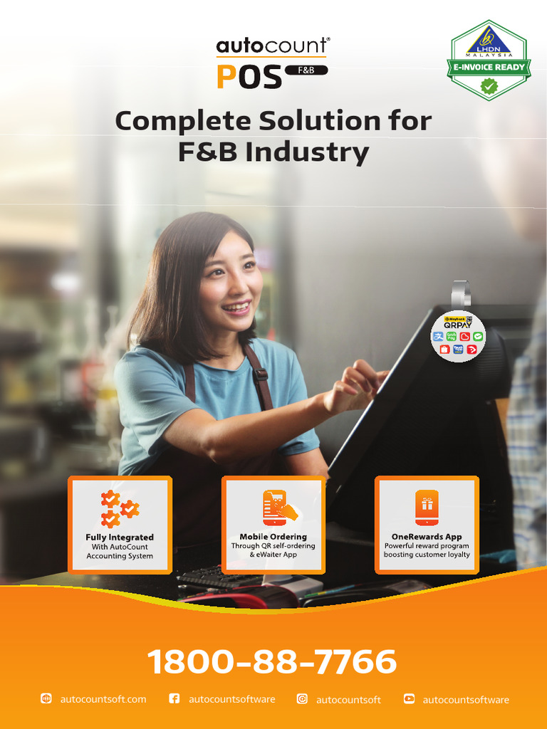 POS F&B Brochure E-Invoice 25.3 | PDF | Point Of Sale | Computing