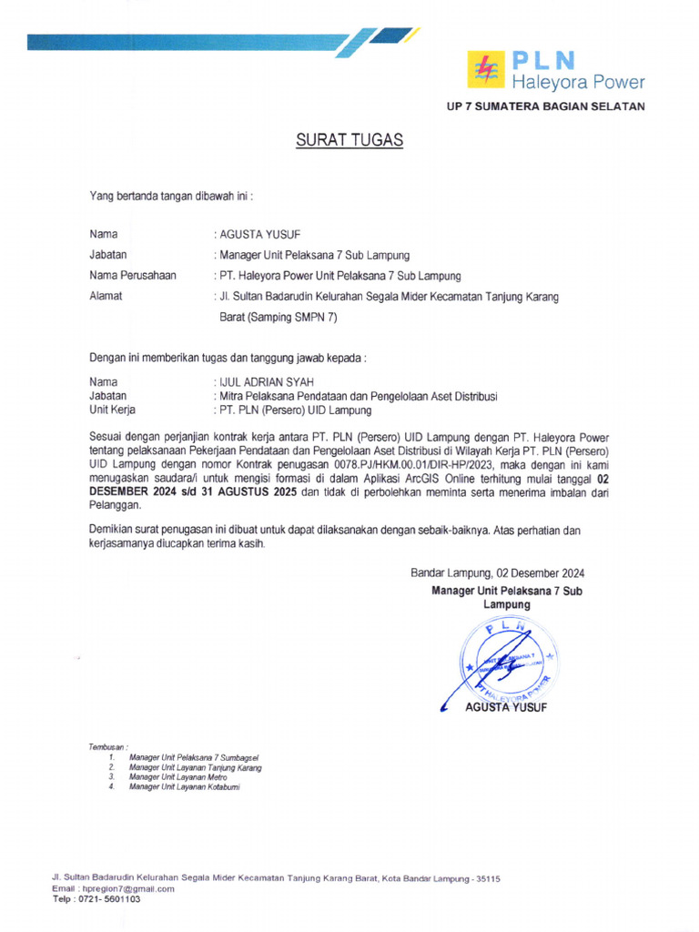 Surat Tugas Mas Ijul | PDF