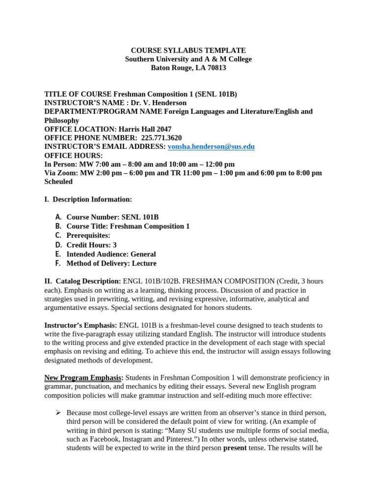 White Syllabus | PDF | Verb | Plagiarism