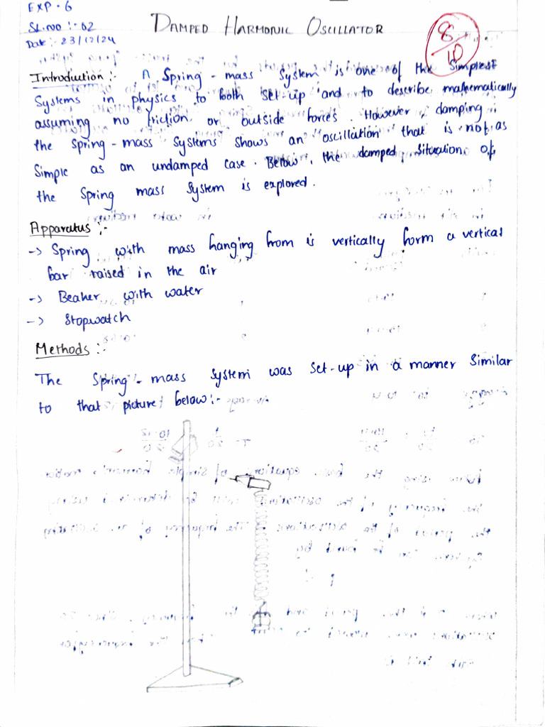 Damping Harmonic Oscillator | PDF