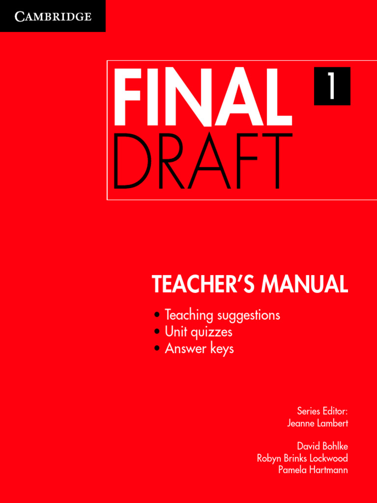 Final Draft 1 Teacher - S Manual | PDF | Vocabulary | Essays