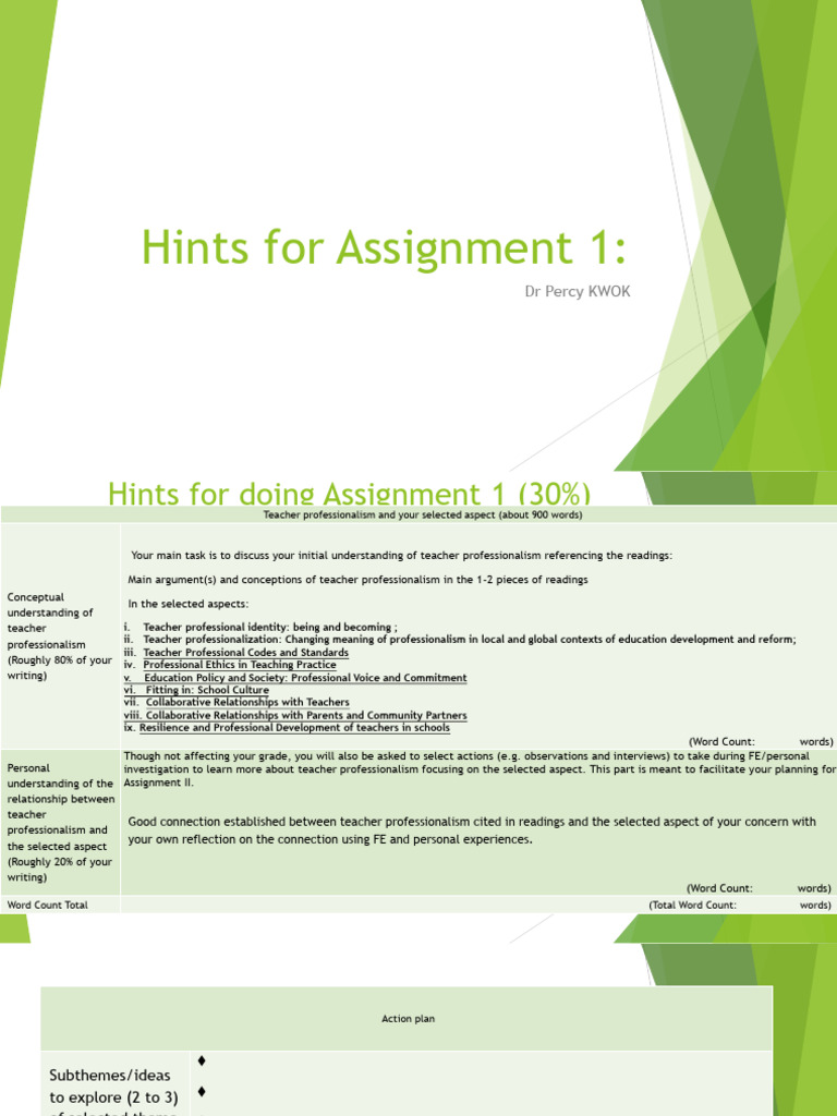 Hints For Assignment 1 | PDF | Teachers | Apa Style