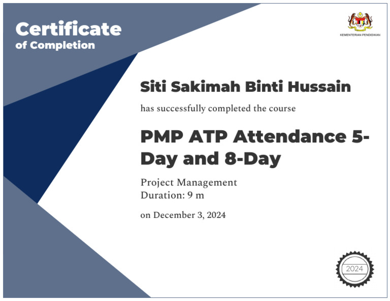 PMP ATP Attendance 5-Day and 8-Day | PDF