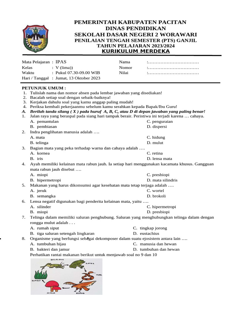NASKAH STS IPAS SMT GANJIL KELAS 5 2023_2024 | PDF