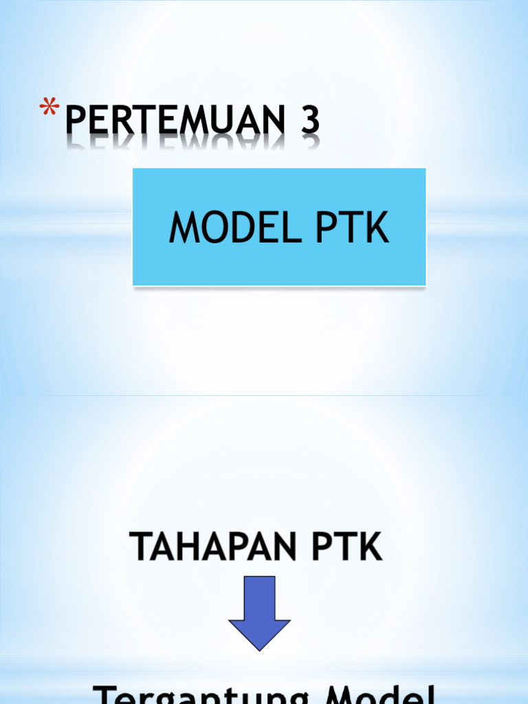 Pertemuan 3 Model PTK | PDF