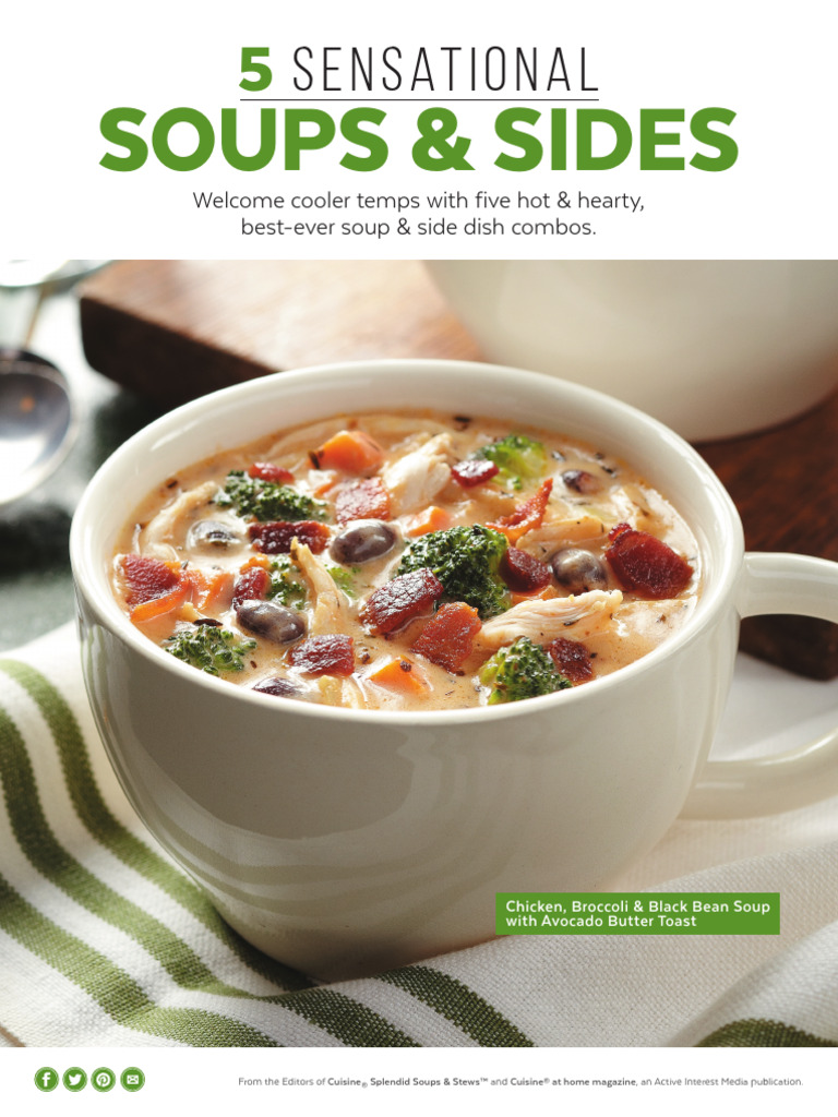 Cuisine at Home - Soups and Sides | PDF | Pasta | Bay Leaf