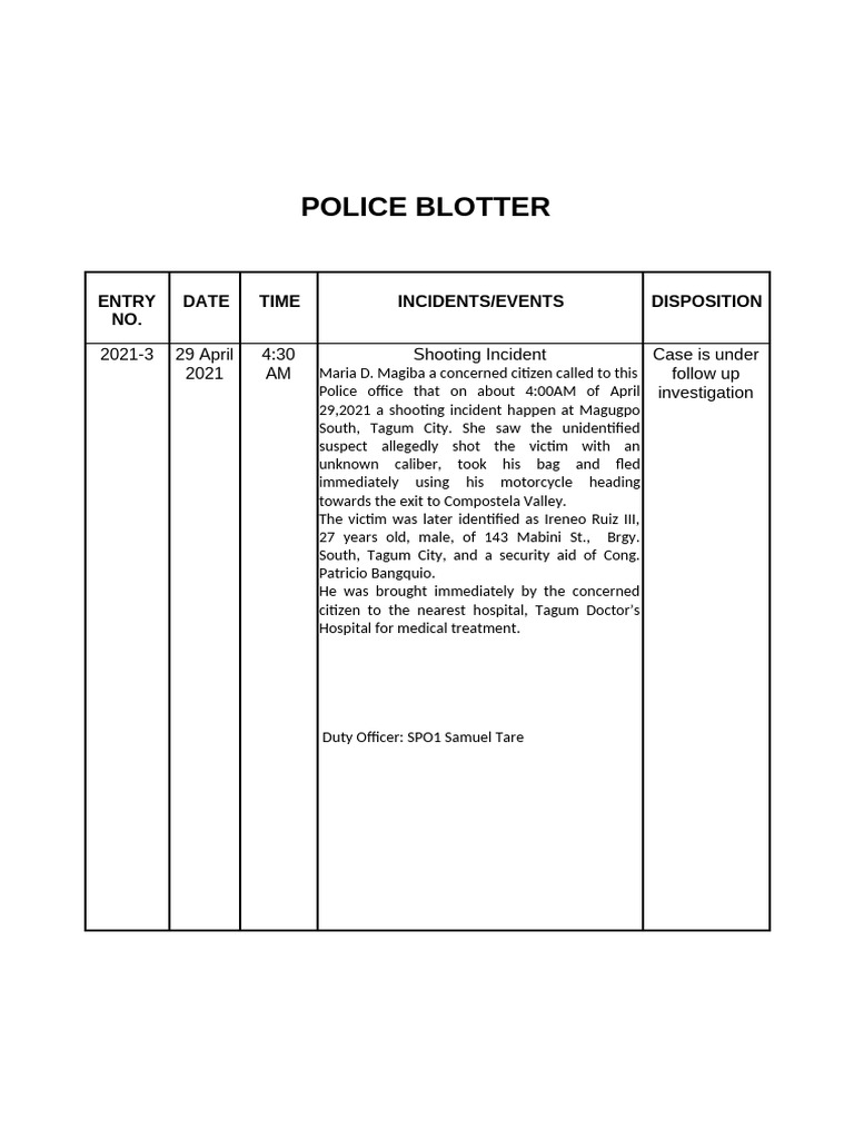Blotter | PDF