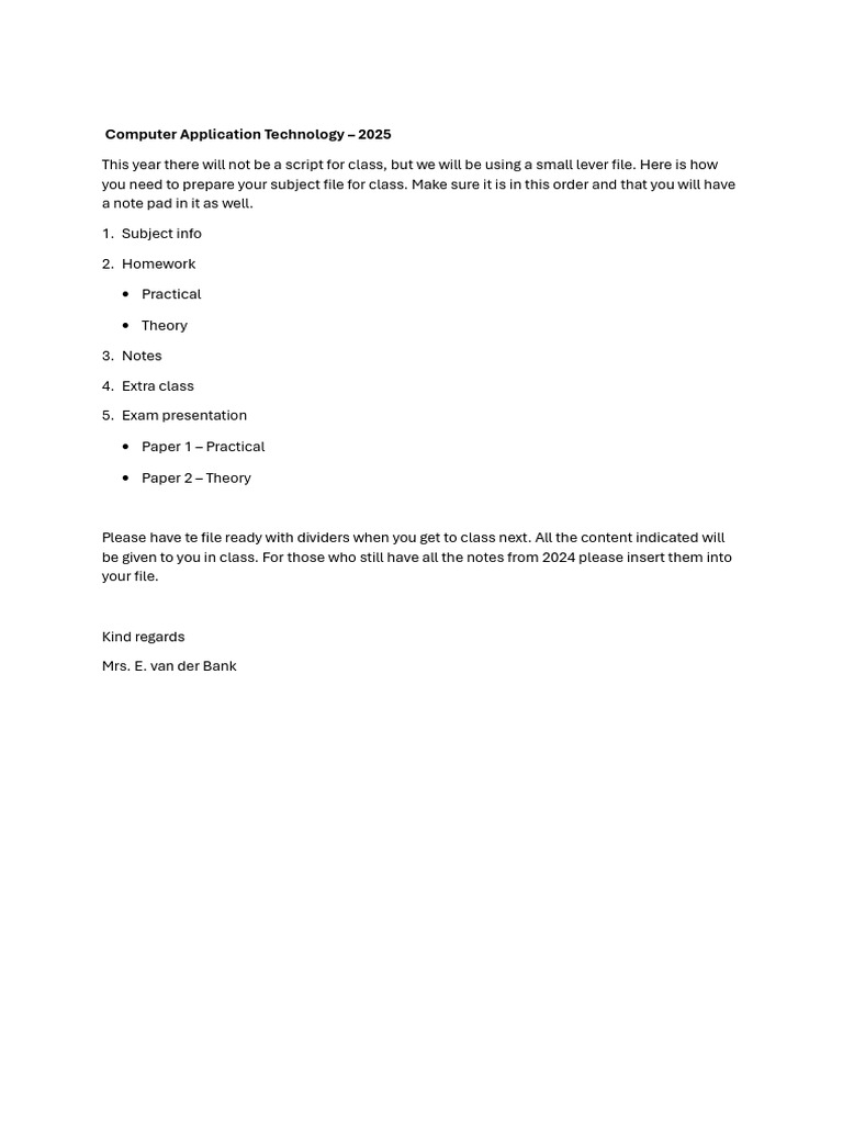 CAT Gr.12 Info For 2025 | PDF