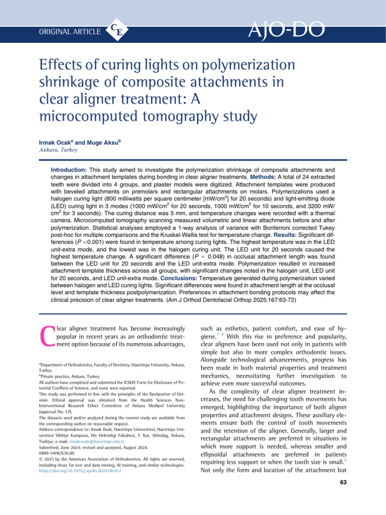 Effects of Curing Lights On Polymerization Shrinka | PDF | Dental ...