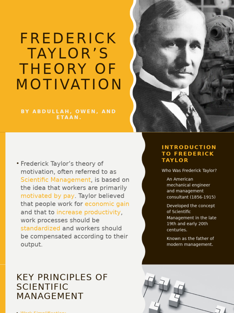 Taylor's Scientific Management Theory | PDF | Business | Economies