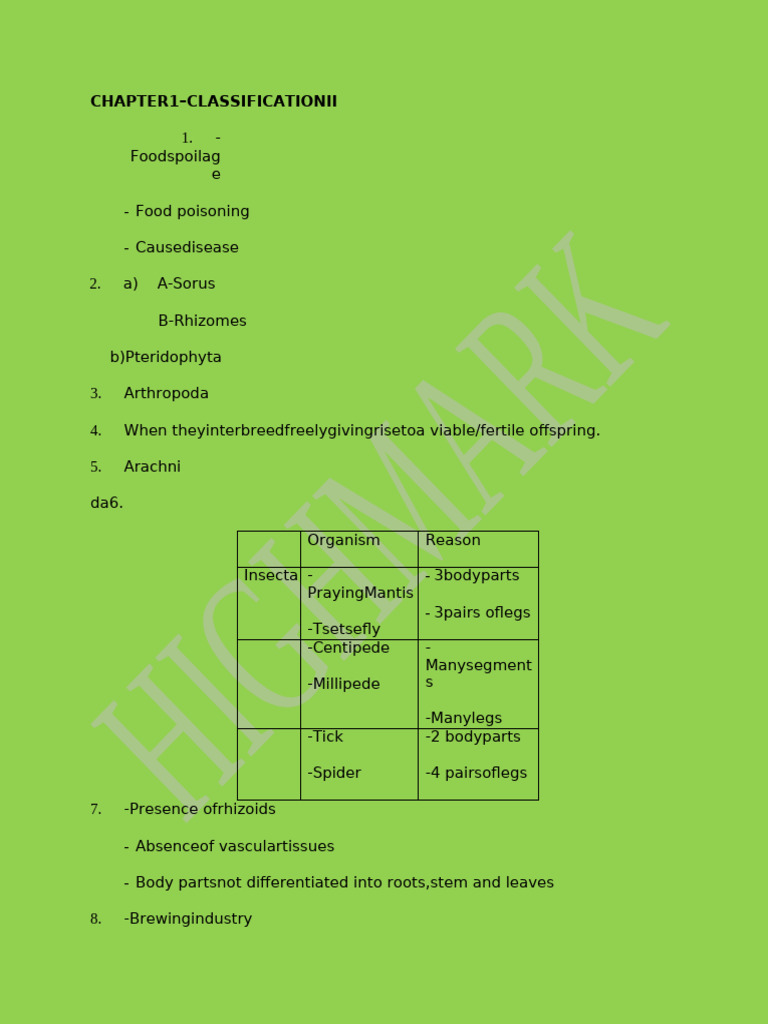Classification Ii A | PDF | Organisms | Biology