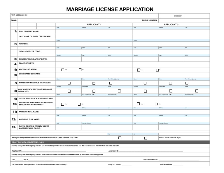 Marriage Application Pdf Pdf Annulment Social Conventions