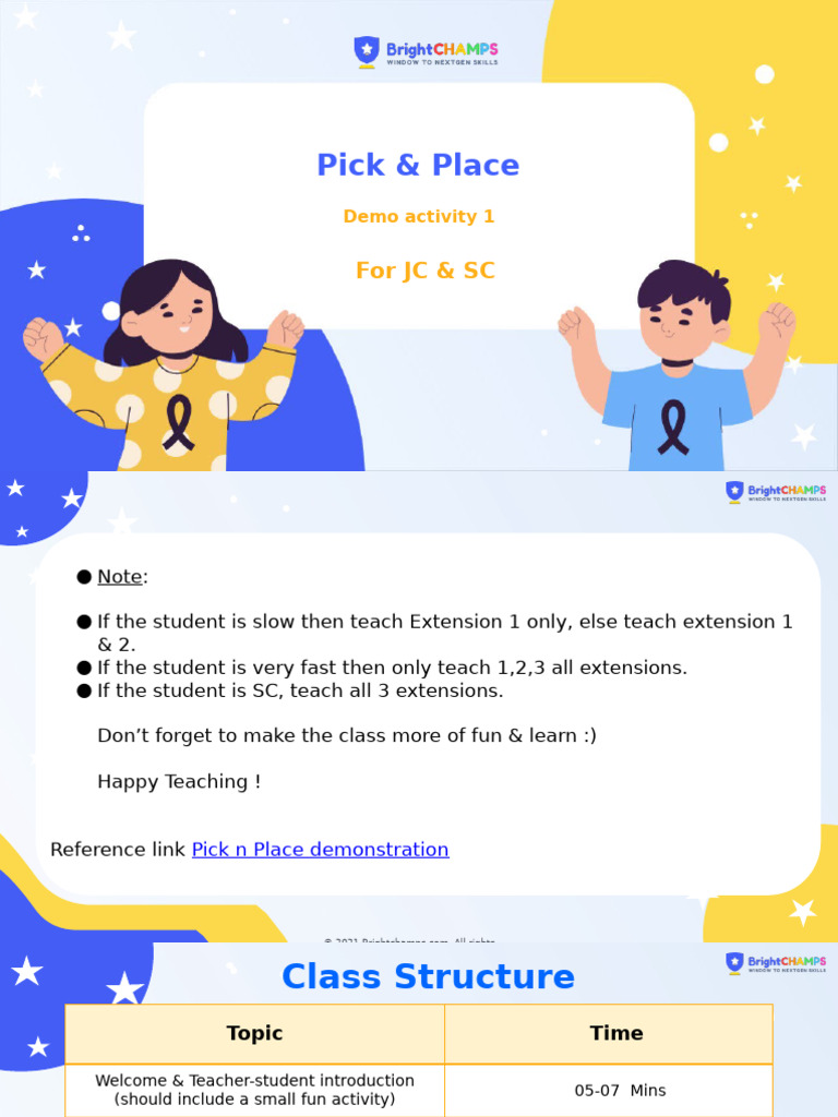 Pick & Place Robot Demo Guidelines | PDF | Equipment | Manufactured Goods