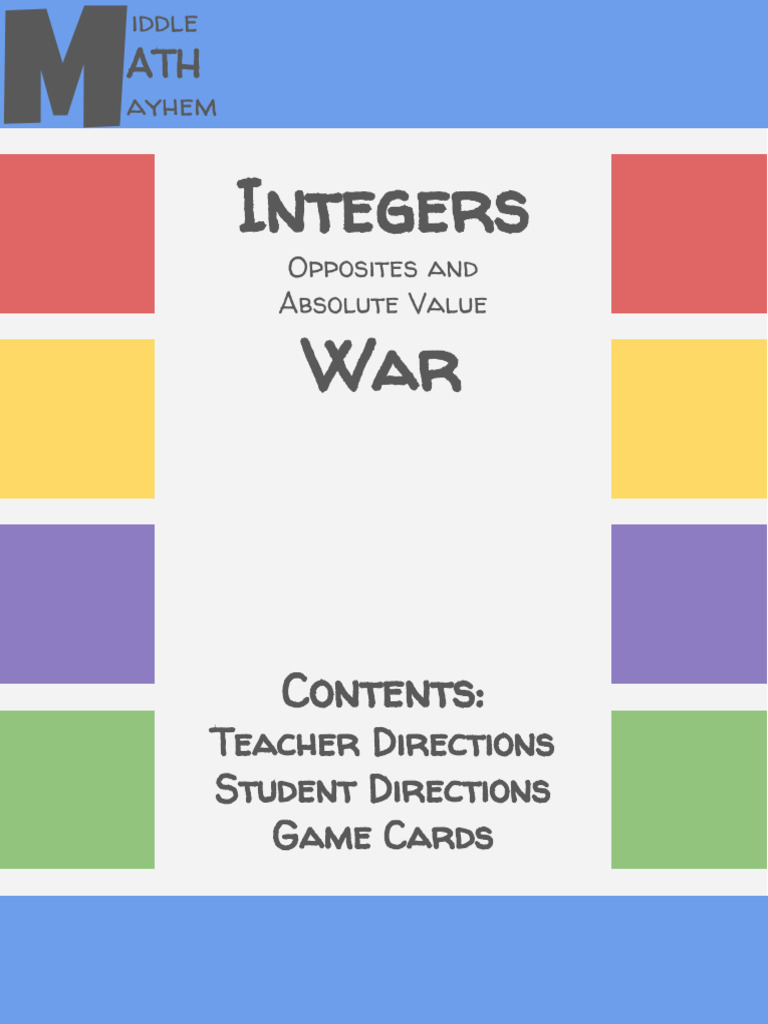 Integers War: Contents | PDF