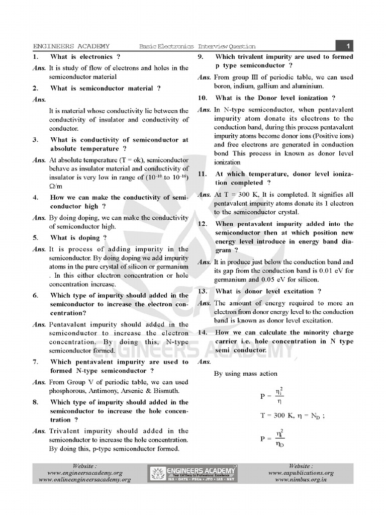 Basic Electronics | PDF